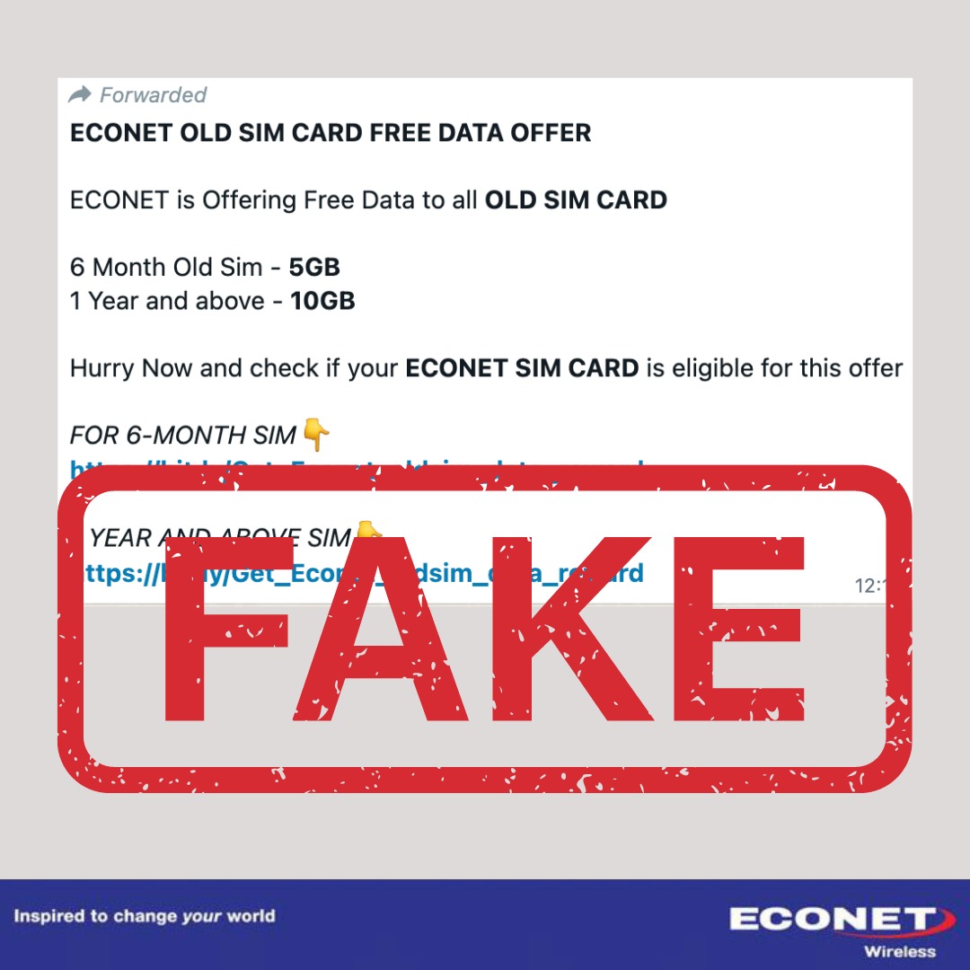Econet Wireless is not offering free data to sim card holders – FactCheckZW